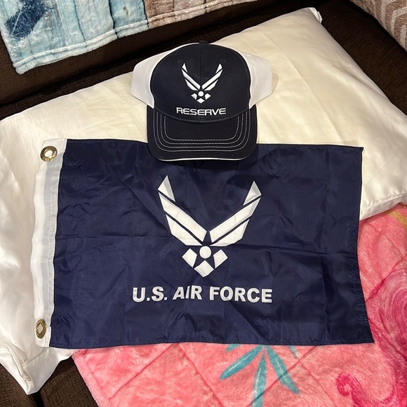Accessories | Us Air Force Cap And Flag 2pack Color Blue And White ...